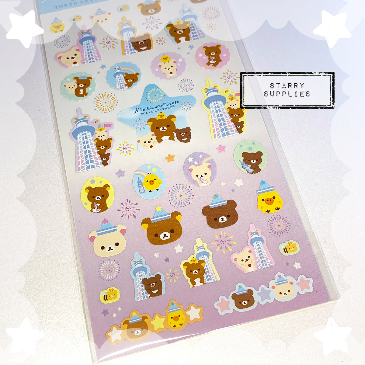 [SE4830] Rilakkuma SkyTree Sticker Sheet [2] – Starry Supplies